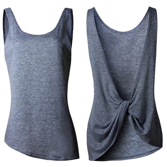 One Eleven Boutique | Tops | Restockedgray Backless Tank | Poshmark